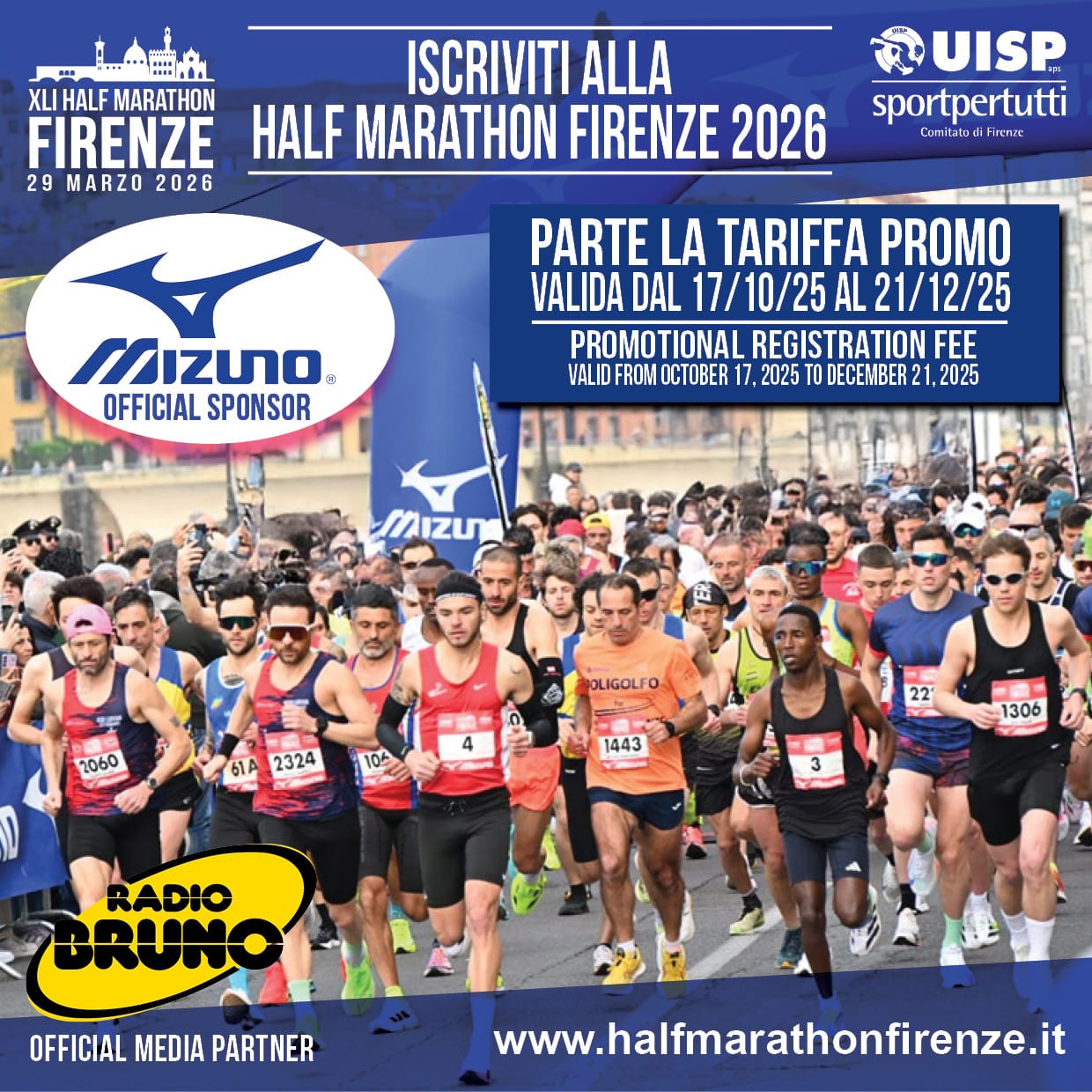 XLII Half Marathon Firenze 2026 – Aperte le iscrizioni! - Half Marathon ...